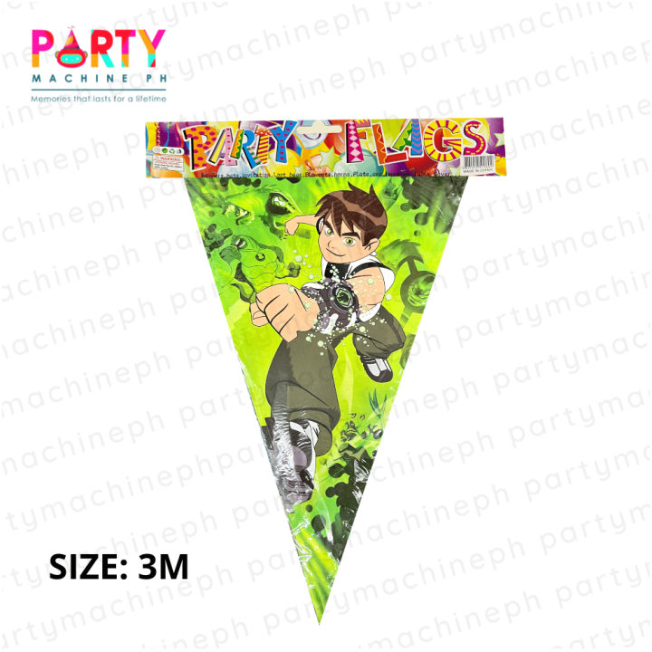 ben 10 banderitas / ben 10 flag banner / ben 10 party decors | Lazada PH