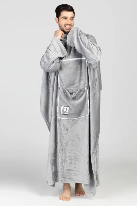 Bleeves® | Grey (Bleeves EasyFold Edition) | Bleeves Wearable Blanket ...