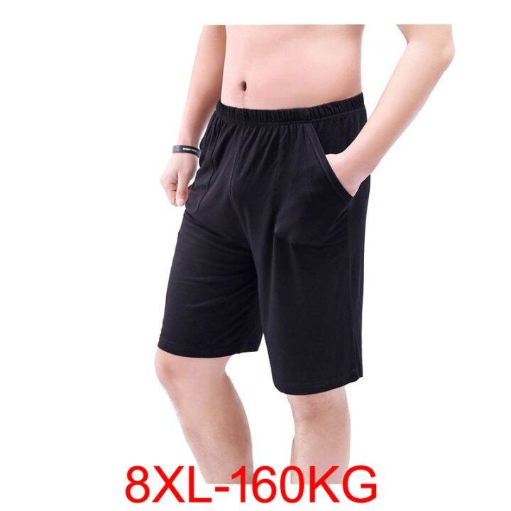 กางเกงขาสั้นสำหรับผู้ชายไซส์ใหญ่39; S,กางเกงสวมใส่อยู่บ้านแนวลำลองผ้าคอตตอนบางทรงหลวม8XL น้ำหนัก ...