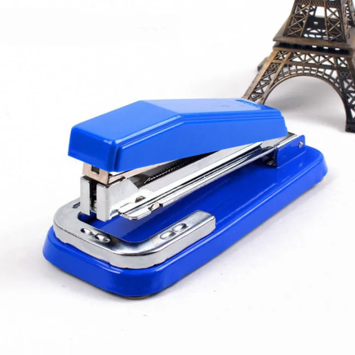 [BLUE] Deli 360 Degree rotatable stapler hand paper binding stapler ...