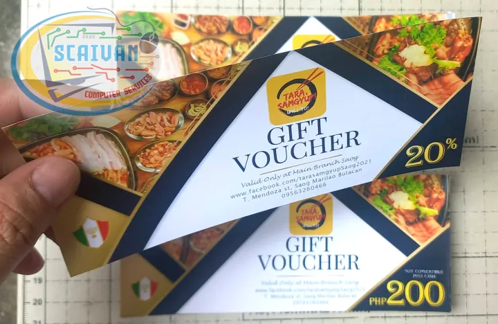 VOUCHER PRINTING (100pcs) | Lazada PH
