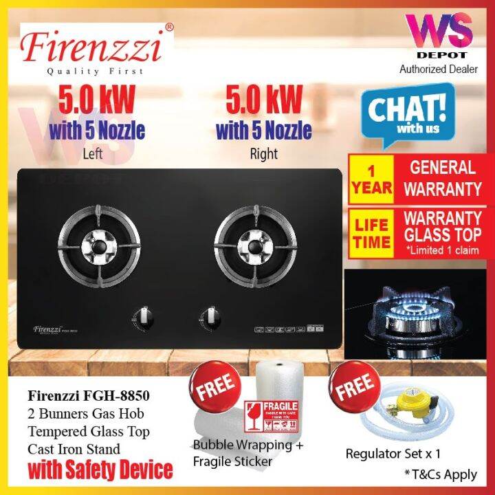 FIRENZZI FGH-8850 2 Burner GAS HOB | Lazada