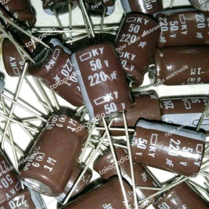 kapasitor nippon 220uf 50v elko elco capasitor 220 uf 50 v capacitor ...