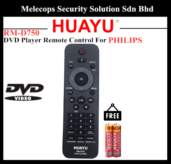 HUAYU DVD Player Remote Control Replacement For PHILIPS (RM-D750) | Lazada