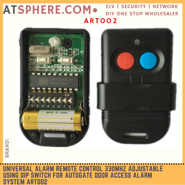 Universal Alarm Remote Control 330MHz Adjustable Using DIP Switch Suit ...