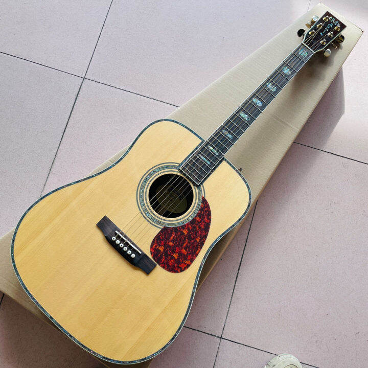 Rare Martin D45 Natural Solid Spruce Acoustic Guitar Abalone Inlay ...