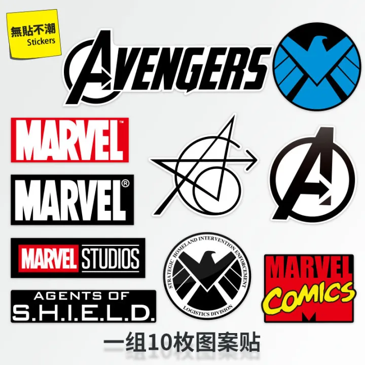 [stickers] Marvel label suitcase sticker Superman Notebook Guitar ...