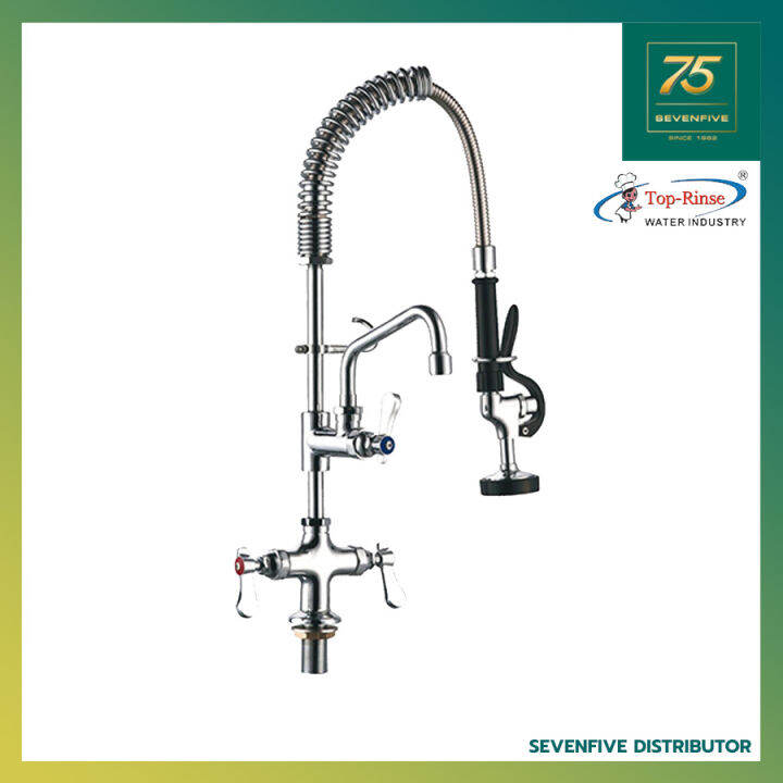 TOP RINSE ก๊อกน้ำแบบติดตั้งขอบอ่าง ก๊อกแนวตั้ง ก๊อกท่ออ่อนแสตนเลส ยาว7 ...