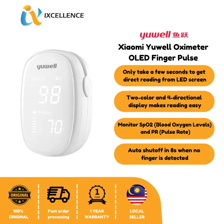Yuwell YX102 Fingertip Spo2 Pulse Oximeter Digital LED Health Oxygen ...