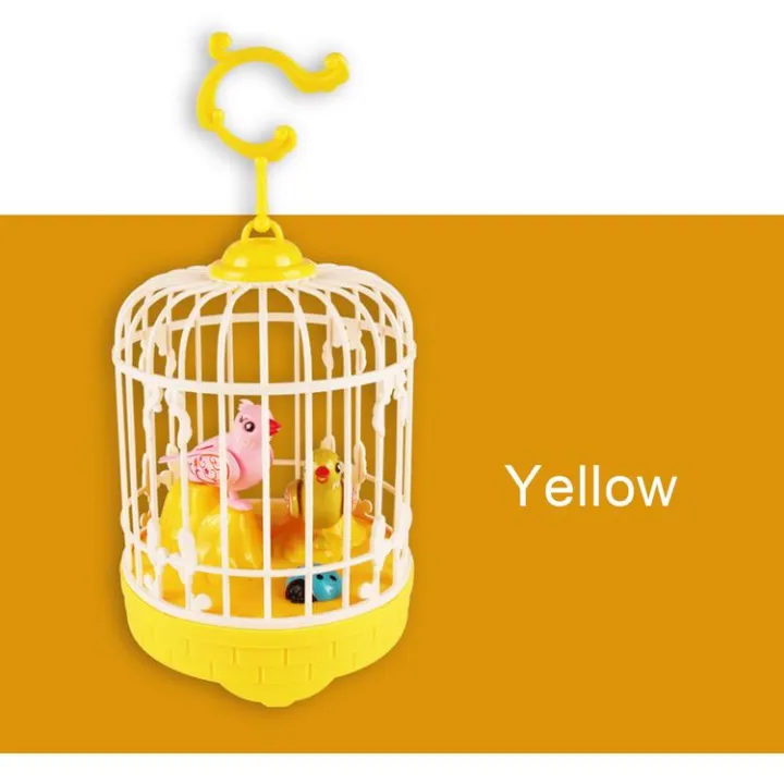 Singing Chirping Bird in Cage, Realistic Sounds Movements Sound ...