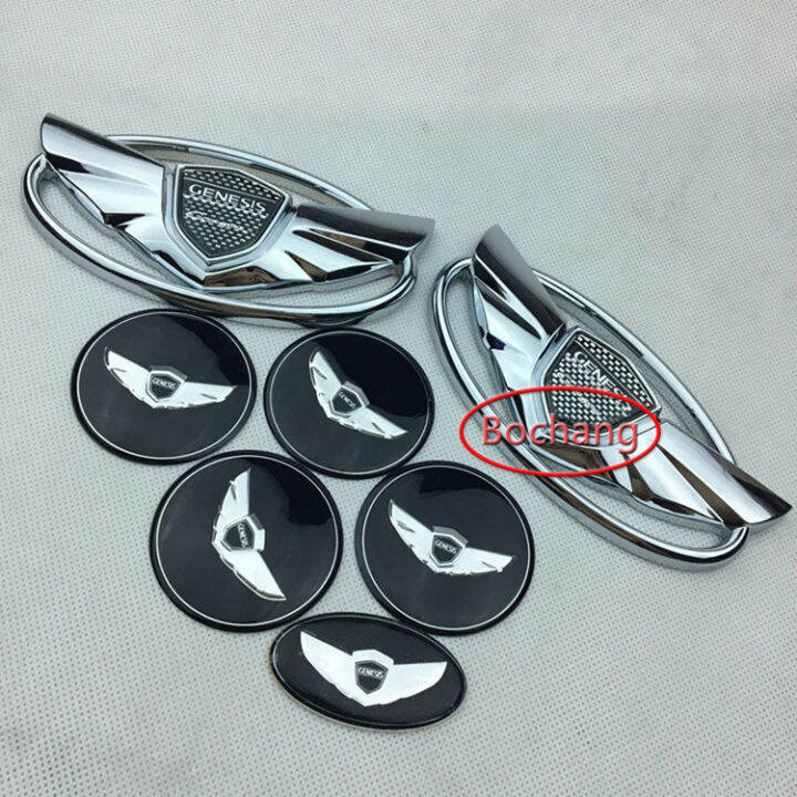 Bochang 7 buah/set emblem belakang depan roda kemudi logo hub roda cap ...