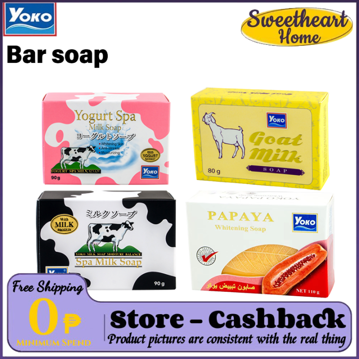 YOKO Yogurt Soap Spa Milk Goat Milk Whitening Body Deep Cleansing Skin ...