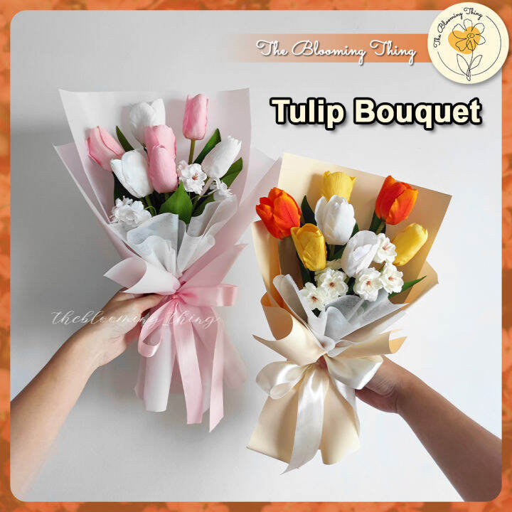Tulip Bouquet Premium Quality Artificial Flower Surprise Gift Birthday ...