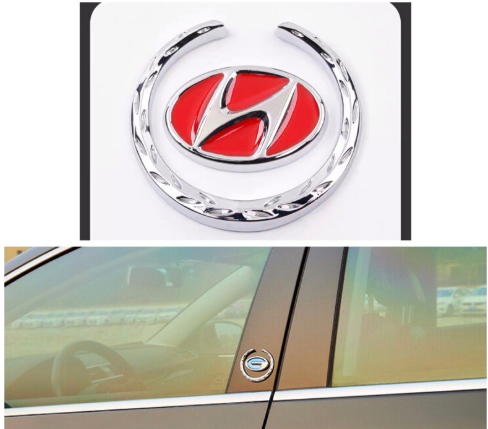 JC 1Pcs Hyundai Car Logo 3D Emblem Badge Sticker W-30 | Lazada PH