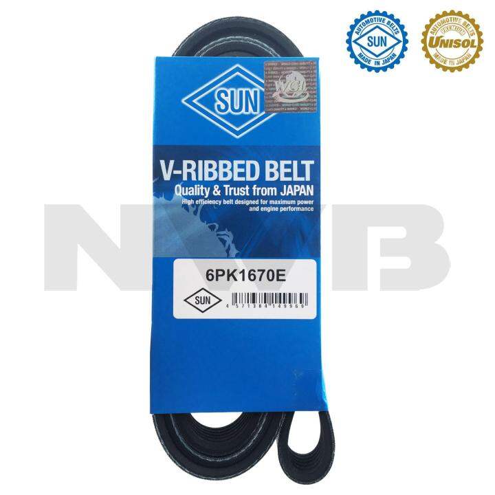 SUN V-Ribbed Belt 6PK1670 for Mitsubishi Montero Sport 2016-2018 ...