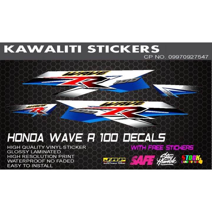 Honda Wave R 100 Sticker Decals | Lazada PH