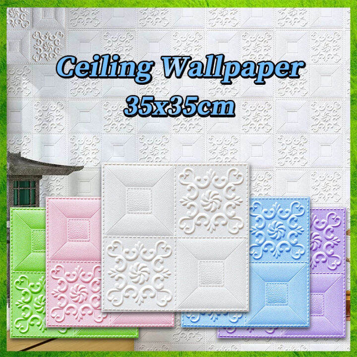 Ceiling Wall Stickers Waterproof Self Adhesive Wallpaper 3D Ceiling ...