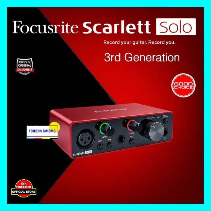 FOCUSRITE SCARLETT SOLO 3rd Generation Audio Interface / Soundcard ...