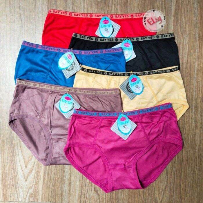 6 Pcs ( 1/2 Ls ) CELANA DALAM WANITA SAY YES SUPER SOFT 2908 | Lazada Indonesia
