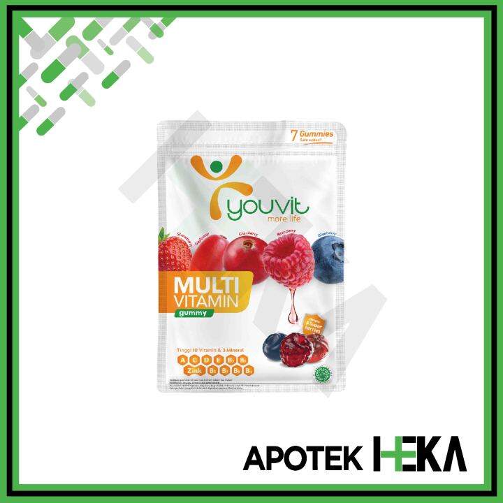 Youvit Multivitamin Dewasa Gummy Berries isi 7 Gummies | Lazada Indonesia