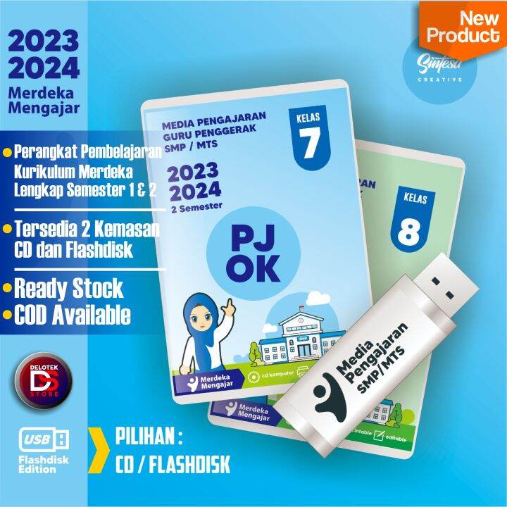CD & FLASHDISK PERANGKAT PEMBELAJARAN RPP MODUL AJAR KURIKULUM MERDEKA MAPEL PJOK KELAS 7,8 ...