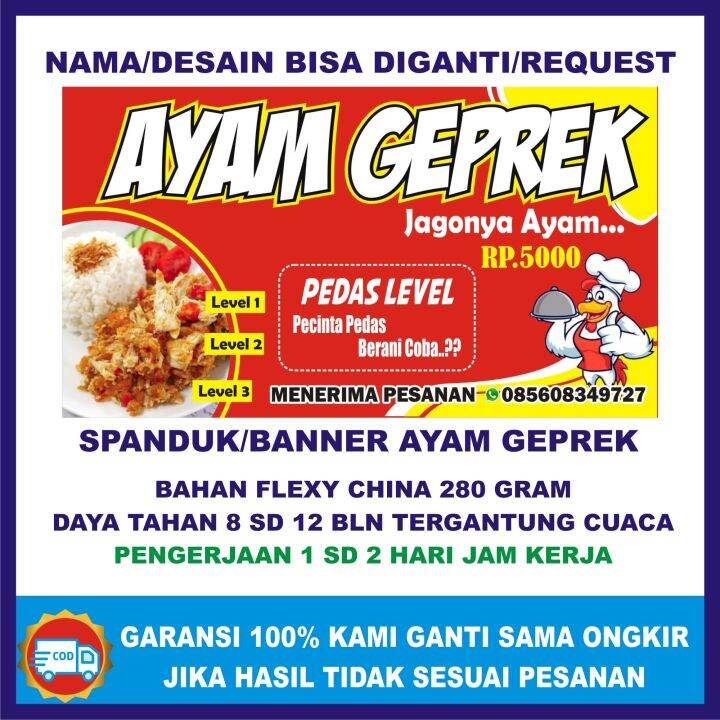 Banner ayam geprek / banner ayam bakar / banner ayam goreng banner ayam ...