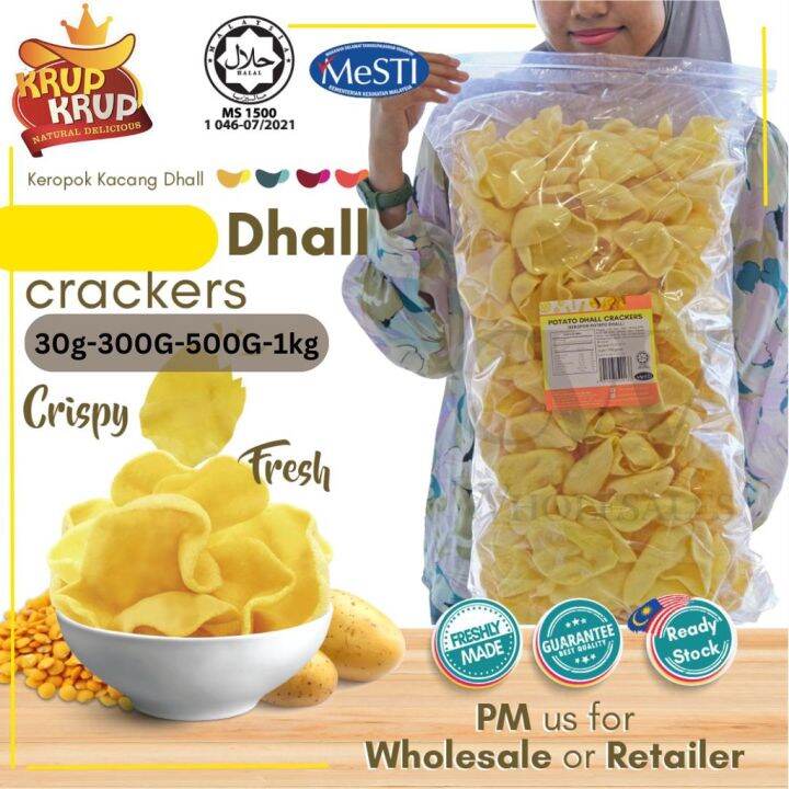DHALL 30G, 300G, 500G, 1KG - KRUP KRUP VIRAL KEROPOK KEREPEK krupkrup ...