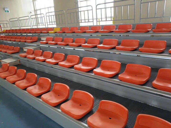Movable telescopic stands in gymnasium, movable stand seats in ...