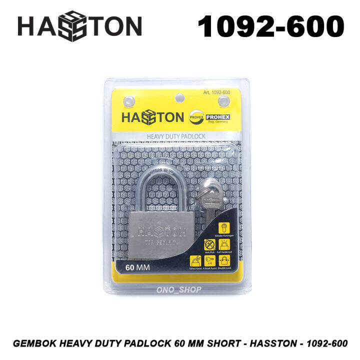 Gembok Heavy Duty Padlock 60 mm Short - Hasston - 1092-600 | Lazada ...