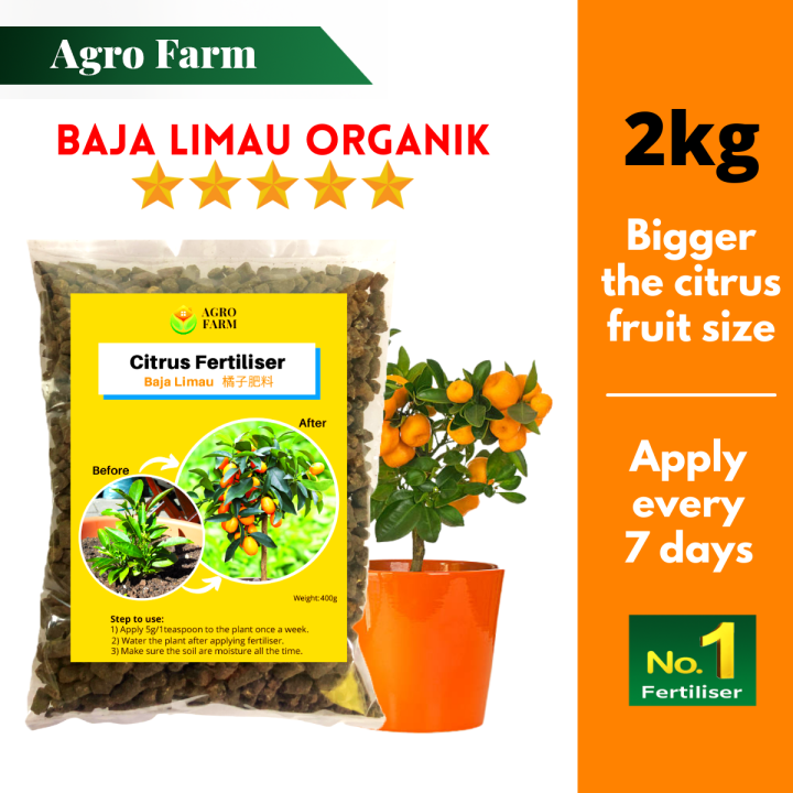 2kg Agro Farm Citrus Fertilizer / Baja Buah Limau / Baja limau kasturi ...