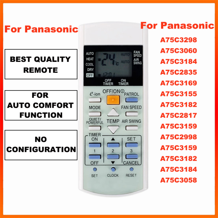 For Panasonic Aircon Remote Control (Patrol Function) Panasonic Remote ...