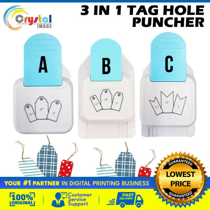3in1 Tag Hole Puncher for Office and School Supply for Designing Tags ...