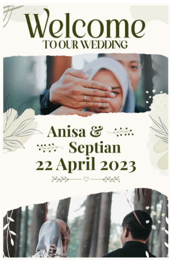 Papan Kayu Nama Welcome Sign Printing Wedding Lamaran Pernikahan UKURAN ...