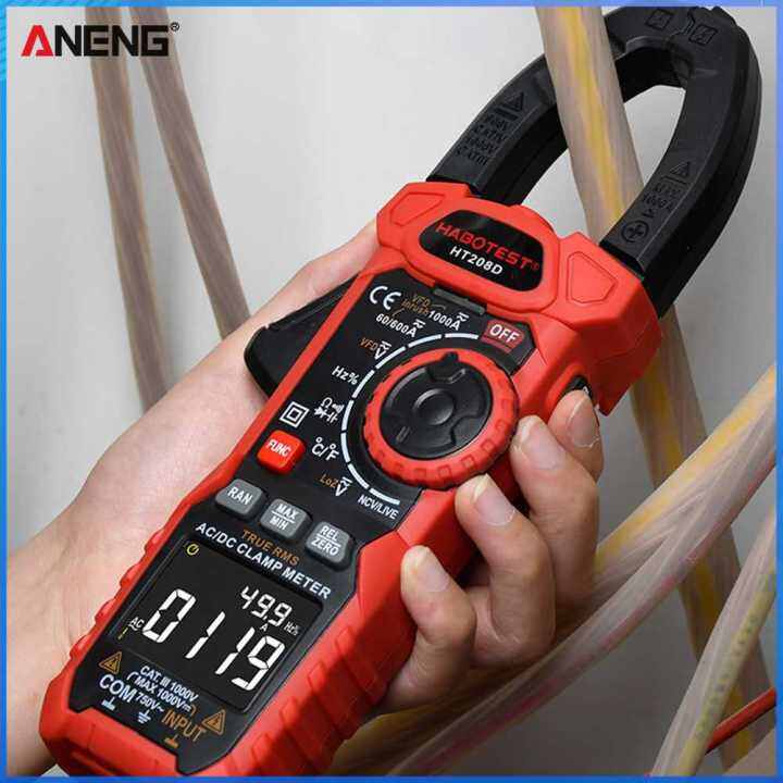 Amperometric Clamp with LCD Display Auto Multimeter ABS Digital ...