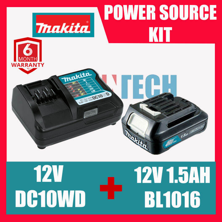 MAKITA POWER SOURCE KIT 12V DC10WD CHARGER C/W 1x 1.5AH 12V BL1016 ...