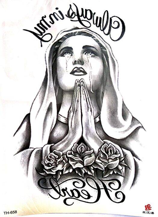 Stiker Tato Temporer Bunda Maria Waterpoof 3d Bagus Tahan Lama | Lazada ...