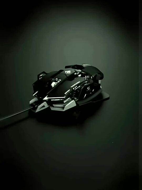 Mechanical Metal Gaming Mouse Ergonomic RGB Backlight Gamer Mice 12800 ...