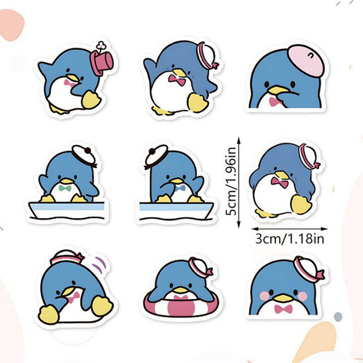 Blowing 64PCS Cute Tuxedo Sam Cartoon Stickers for Laptop Phone Case ...