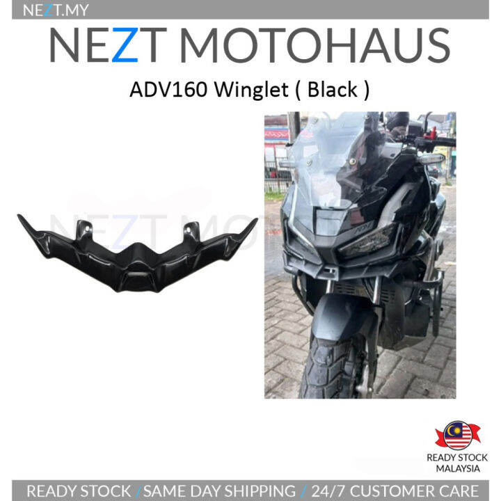 HONDA ADV ADV160 FRONT WINGLET GLOSS BLACK / MATTE BLACK / CARBON LOOK ...