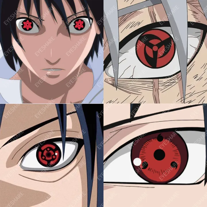 NARUTO Series 1 Pares(2pcs) Anime Cosplay Sharingan Colored Contact ...