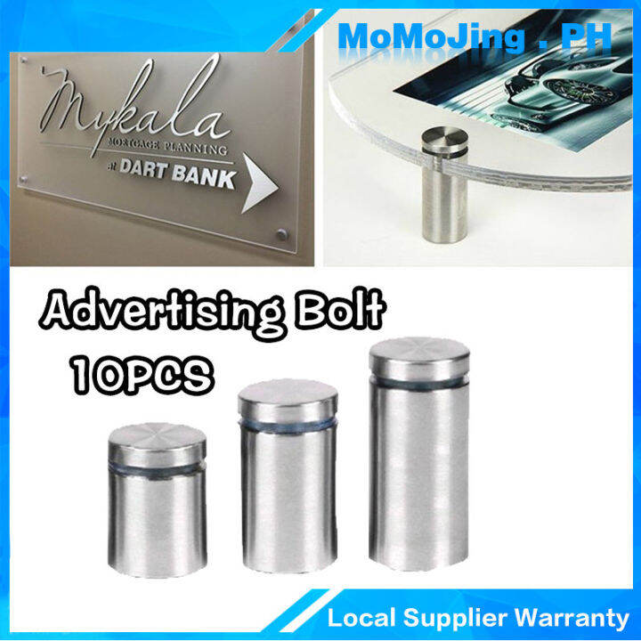 10Pcs Advertising Bolts Acrylic Advertising Signage Bolts 19mm | Lazada PH