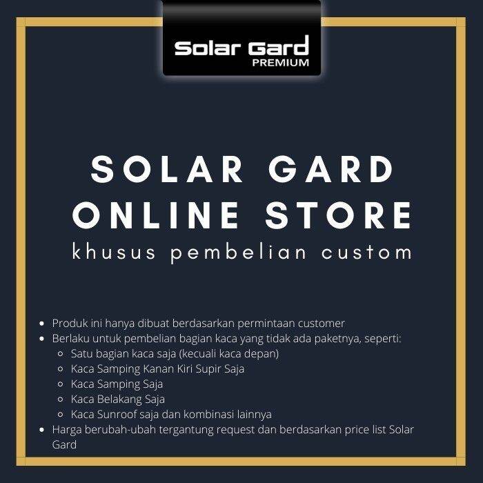 Solar Gard / Solargard Kaca Film - Custom | Lazada Indonesia