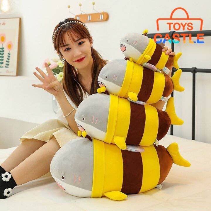 [Fast Shipping] Shark Bee Cute Soft Stuffed Toys Shabi Plushy Birthday ...