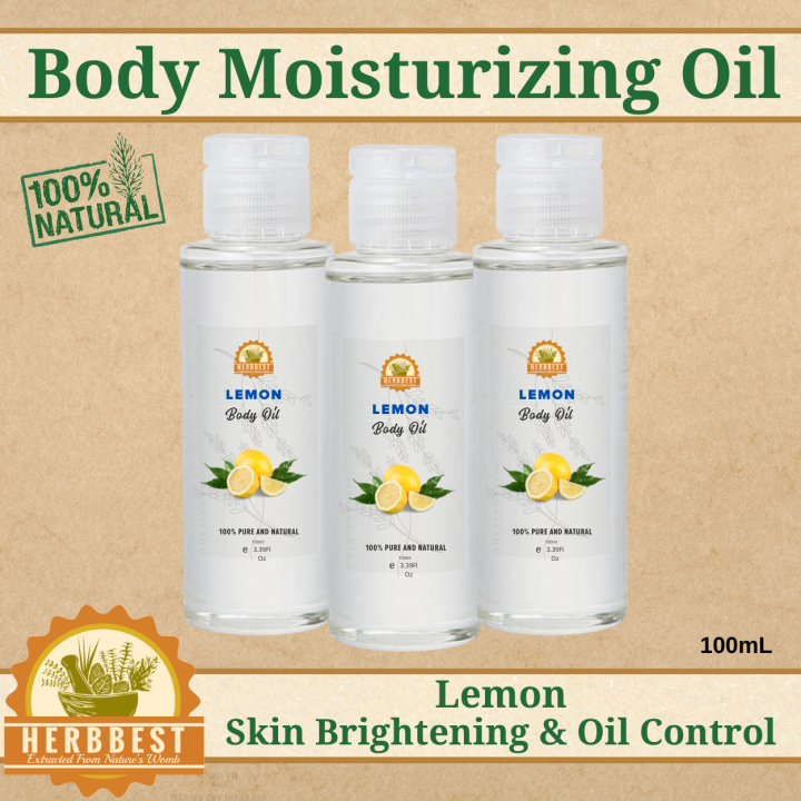 [ LEMON BODY OIL ] Herbbest Organic Calming Relieves Body & Muscle Pain ...