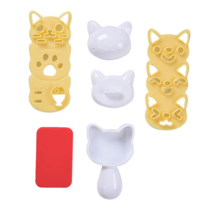 Rice Molds for Kids Onigiri Mold Set Cute Cat Shape Sushi Mold for Kids ...