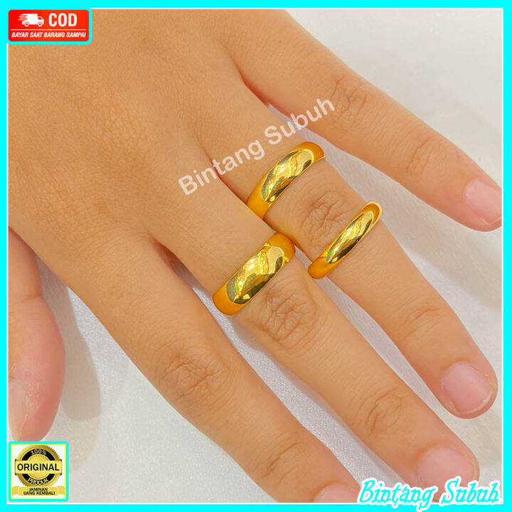 Cincin Polos Emas Koin 1988 Anti Karat Lagi Viral Fashion Perhiasan ...