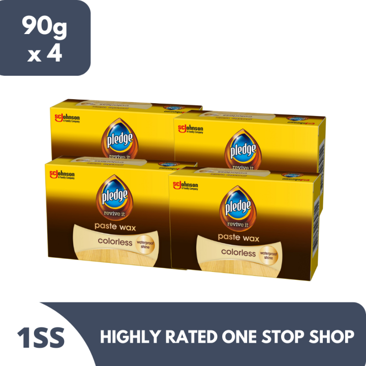Pledge Paste Wax Colorless 90g x 4 | Lazada PH