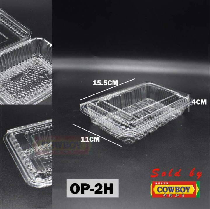 Plastic Tray Bakery Disposable Plastic Clear Food Box 50-100pcs Bekas ...