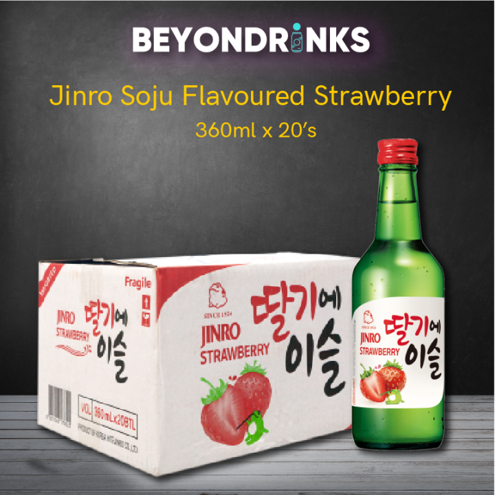 Jinro Flavoured Soju | Strawberry | 360ml x 20's (Authentic Korean Soju ...