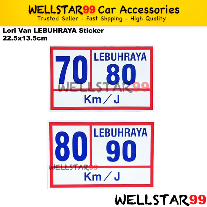 Lori Van 4x4 LEBUHRAYA Sticker 70/80 80/90 KM/J 1pcs | Lazada